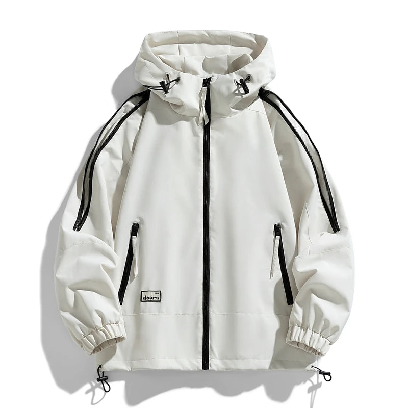 Plain Color Stripe Sleeve Jacket – Slick Street