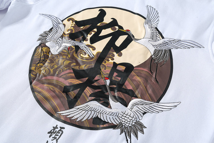 Japanese Goose Hoodie (White/Black) – Slick Street